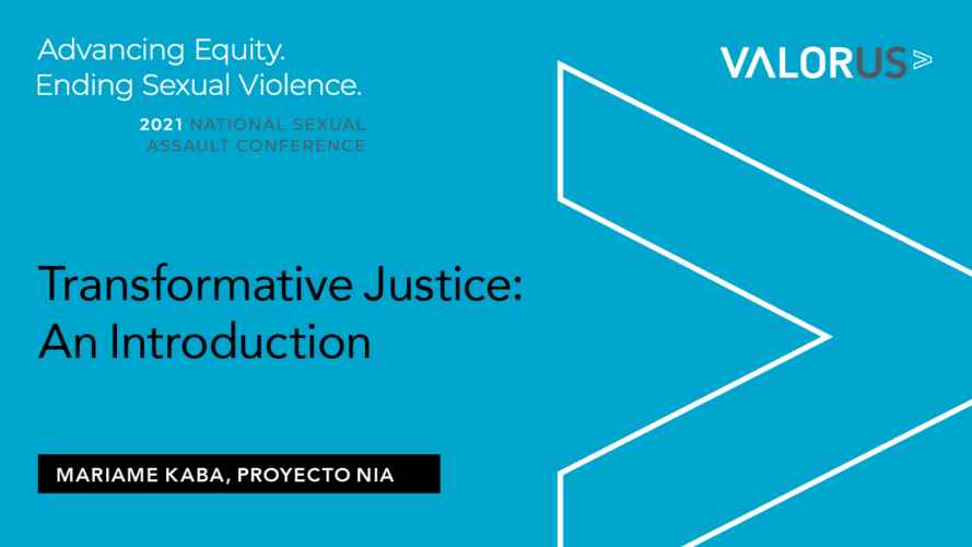 Transformative Justice: An Introduction - National Sexual Assault ...